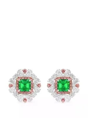 HYT JEWELRY Emerald And Diamond Earrings