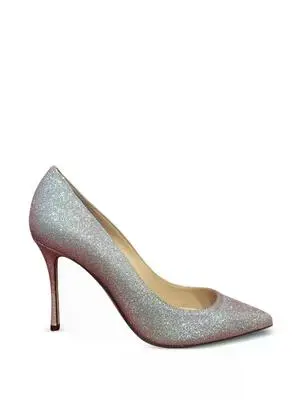 SERGIO ROSSI Glitter-effect Pointed-toe Pumps