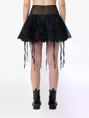 PAPER DOLLS Pleated Organza-panelled Bubble Mini Skirt