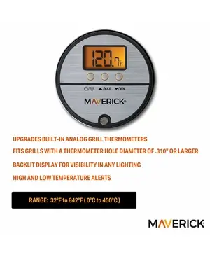 MAVERICK Professional Thermocouple Grill Thermometer With 0.310 Shaft, 3.7l