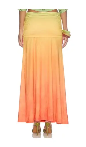 MIRAE Sunset Skirt In Orange