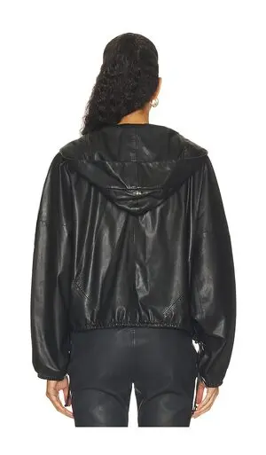 HERSKIND Sisi Leather Hooded Blouse