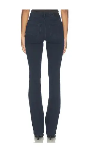 Paige High Rise Manhattan Bootcut Jeans In Navy