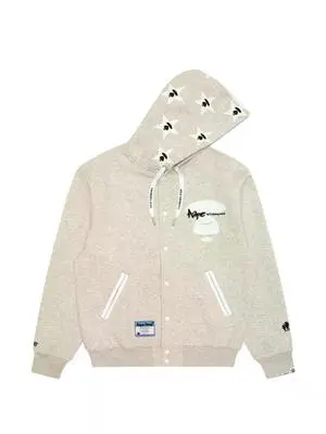 AAPE BY *A BATHING APE Moonface Embroidered Hoodie - Grey