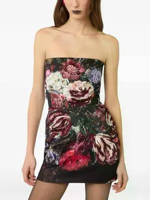 Roberto Cavalli Floral-print Sequin-embellished Mini Dress