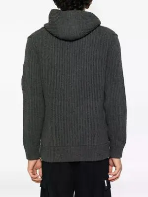 C.P. COMPANY Ribbed-knit Hoodie