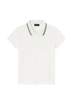 A.p.c. Striped-trim Cotton Polo Shirt