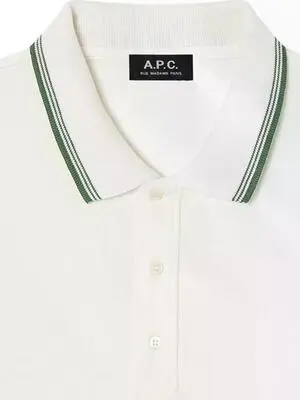 A.p.c. Striped-trim Cotton Polo Shirt