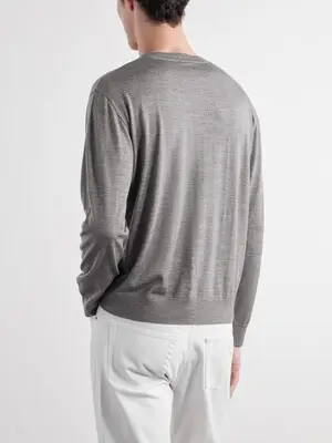 TOTEME Merino Wool And Silk-blend Sweater - Gray