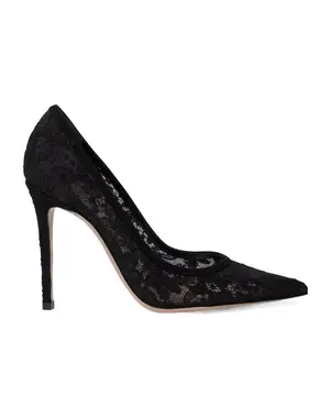 GIANVITO ROSSI Pointed-toe Lace Pumps
