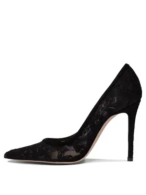 GIANVITO ROSSI Pointed-toe Lace Pumps