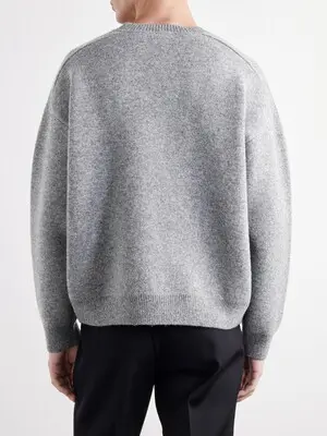 TOTEME Logo-embroidered Wool-blend Sweater
