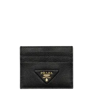 Prada Logo-lettering Cardholder - Black