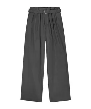 Dries Van Noten High-waisted, Wide-leg Dress Pants - Grey