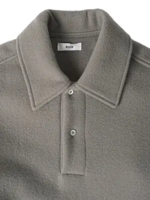 RIER Fog Fleece Polo Shirt - Gray