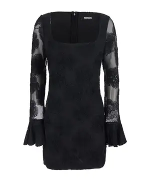 ROTATE BY BIRGER CHRISTENSEN Floral Mesh Mini Dress