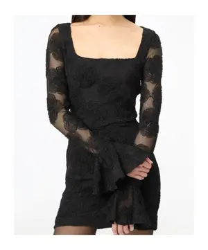 ROTATE BY BIRGER CHRISTENSEN Floral Mesh Mini Dress