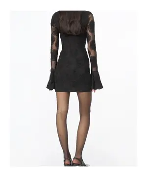 ROTATE BY BIRGER CHRISTENSEN Floral Mesh Mini Dress