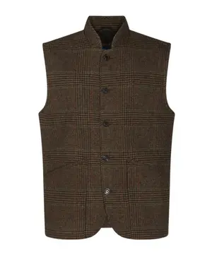 Polo Ralph Lauren The Langdon Plaid Tweed Waistcoat - Black