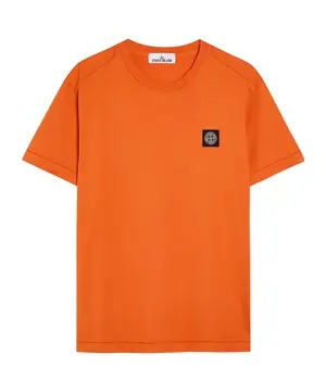 Stone Island Cotton Short-sleeve T-shirt - Orange