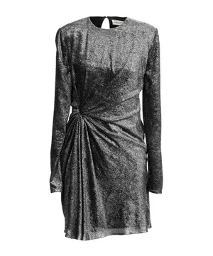 Saint Laurent Solid-colored Flare Skirt - Silver
