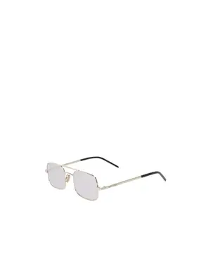 Saint Laurent Semi-rimless Square Sunglasses - Silver