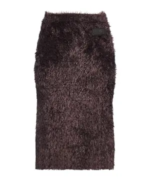 MAISON MARGIELA Solid-colored Knit Flare Skirt - Black