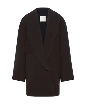 Sportmax Shawl-collar Colour-block Coat - Coffee