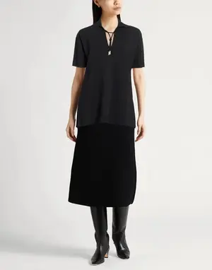 Max Mara Solid-color Knitted Short-sleeve Top