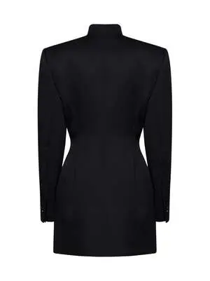 MUGLER Asymmetric Mock Neck Coat