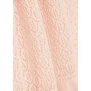 GANNI Semi-sheer Open-knit Top