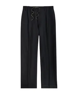 MAISON MARGIELA Drawstring Straight-leg Trousers - Black