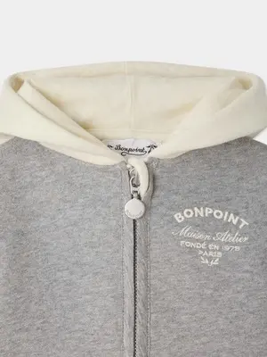 Bonpoint Logo-embroidered Panelled Hoodie