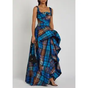 VIVIENNE WESTWOOD Plaid Shiny Dress
