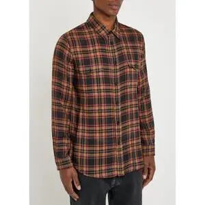 Saint Laurent Logo Print Wool Shirt
