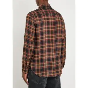 Saint Laurent Logo Print Wool Shirt