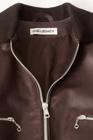 Our Legacy Long-sleeve Leather Jacket