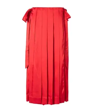 Simone Rocha Pleated Sheer Panel Wrap Skirt
