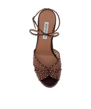 AQUAZZURA Crystal Lover Heeled Sandals