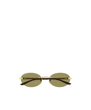 Gucci Frameless Oval Sunglasses - Green