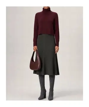Vince Cropped Turtleneck Knitted Sweater
