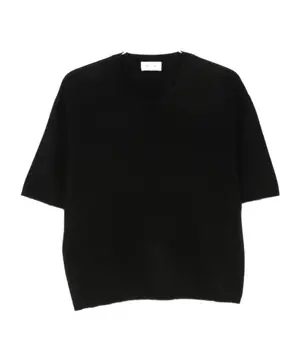 Soft Goat Short-sleeved Knit Top