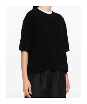 Soft Goat Short-sleeved Knit Top