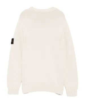 Stone Island Logo-patch Sweater - Plaster