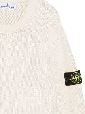 Stone Island Logo-patch Sweater - Plaster