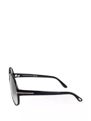 TOM FORD T-logo Round-frame Sunglasses