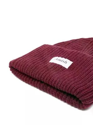 AMISH SUPPLIES Ribbed-knit Logo-patch Hat