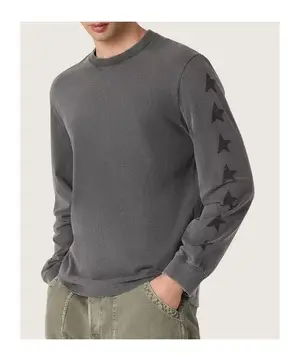 GOLDEN GOOSE Star Printed Long-sleeved T-shirt