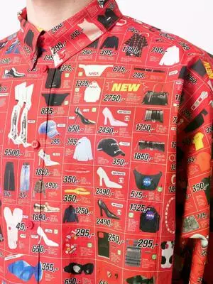 Balenciaga Fashion-print Long-sleeve Shirt