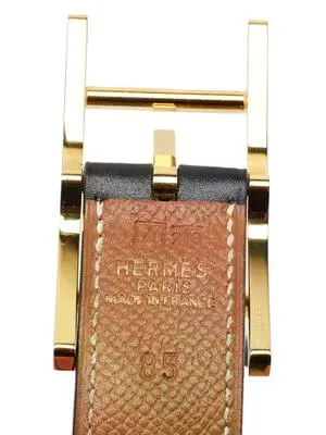 Hermès 1997 Quentin Reversible Buckle Belt